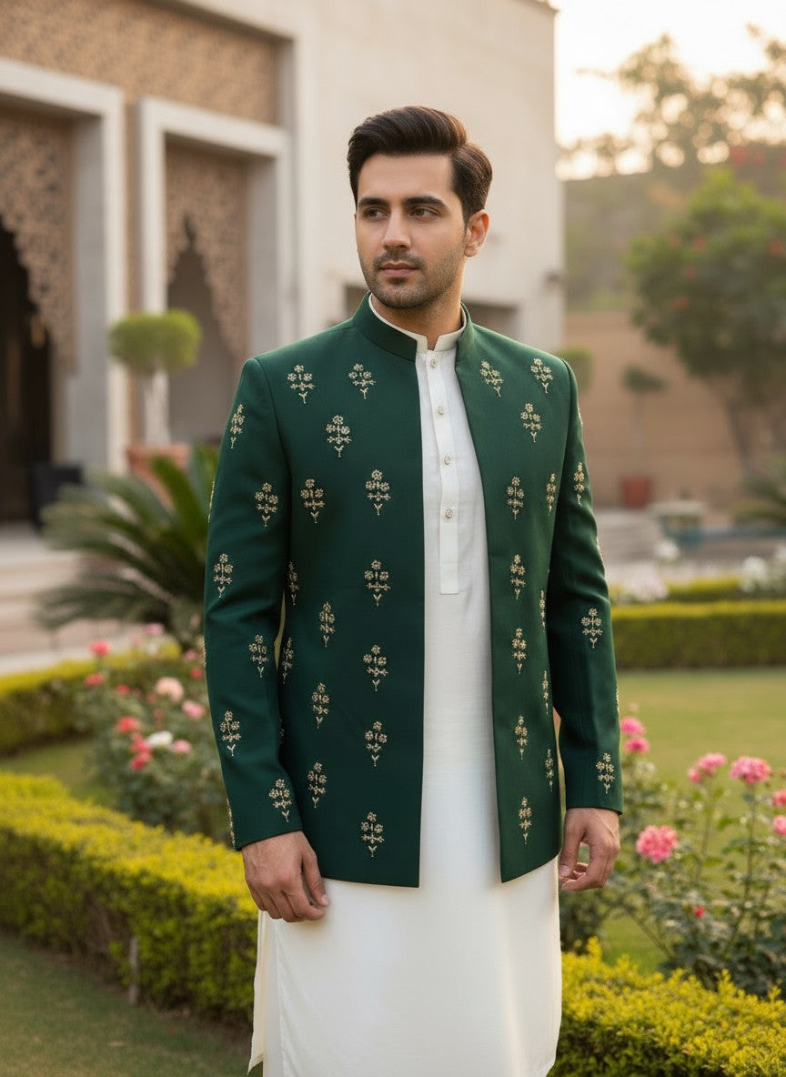 Men Fancy Mongia Open Coat – My Store